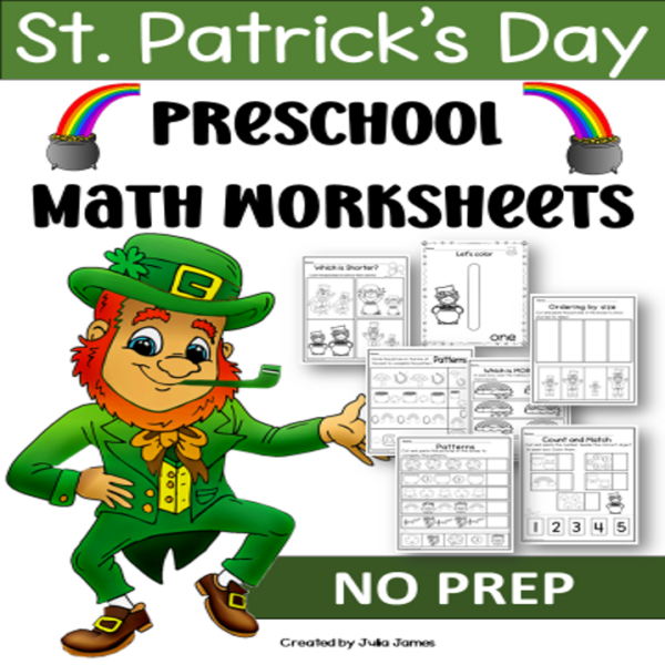St. Patrick's Day Preschool Math Worksheet No Prep - Made By Teachers