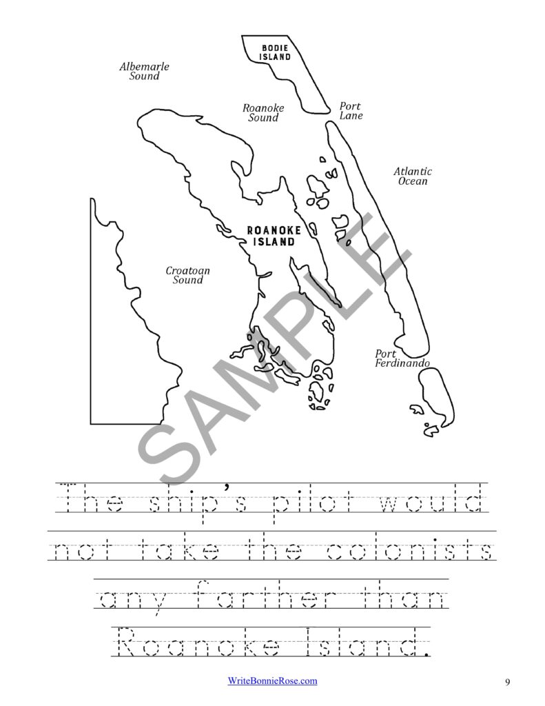 Roanoke Colony Coloring Book-Level B | Made By Teachers