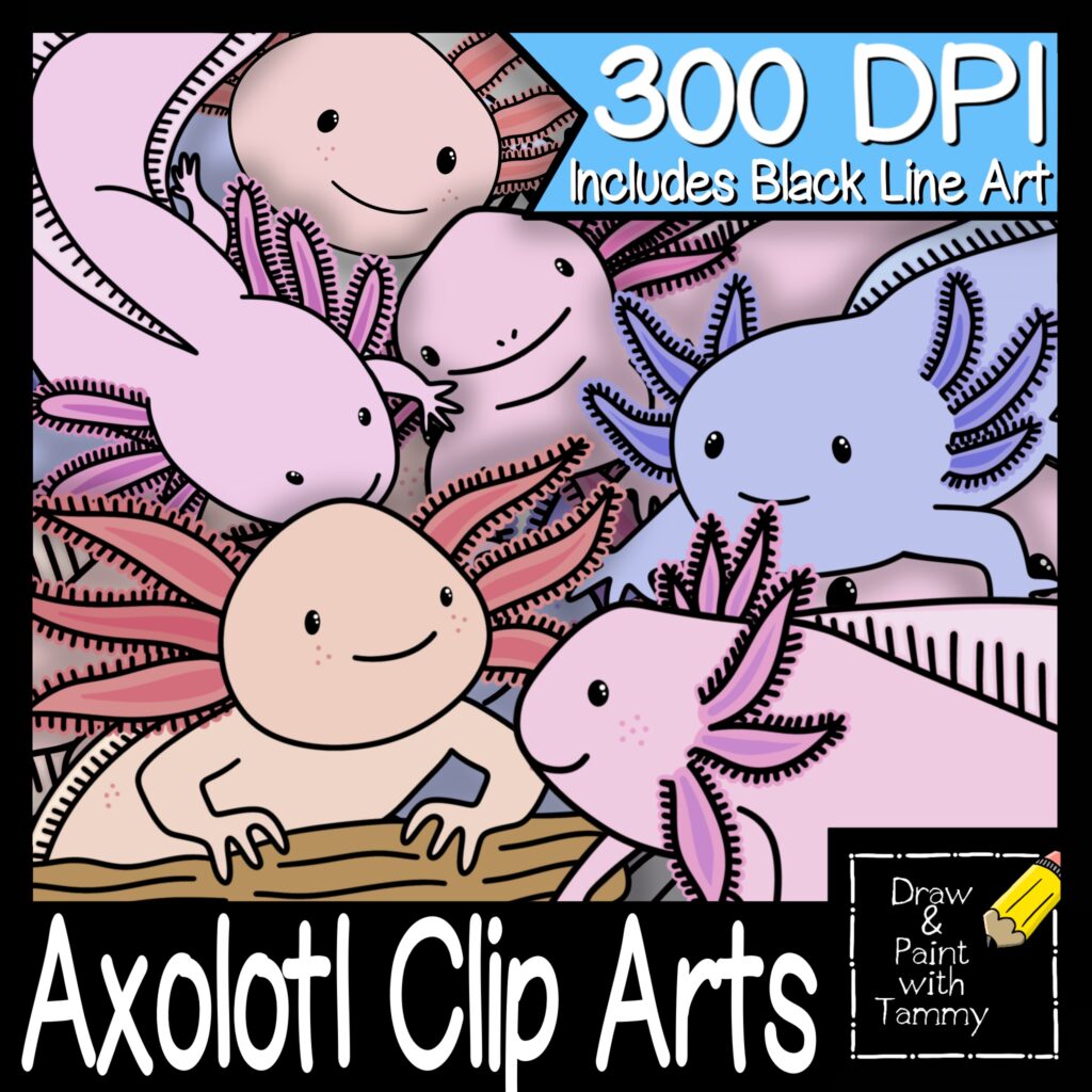 Axolotl clip arts | Made By Teachers