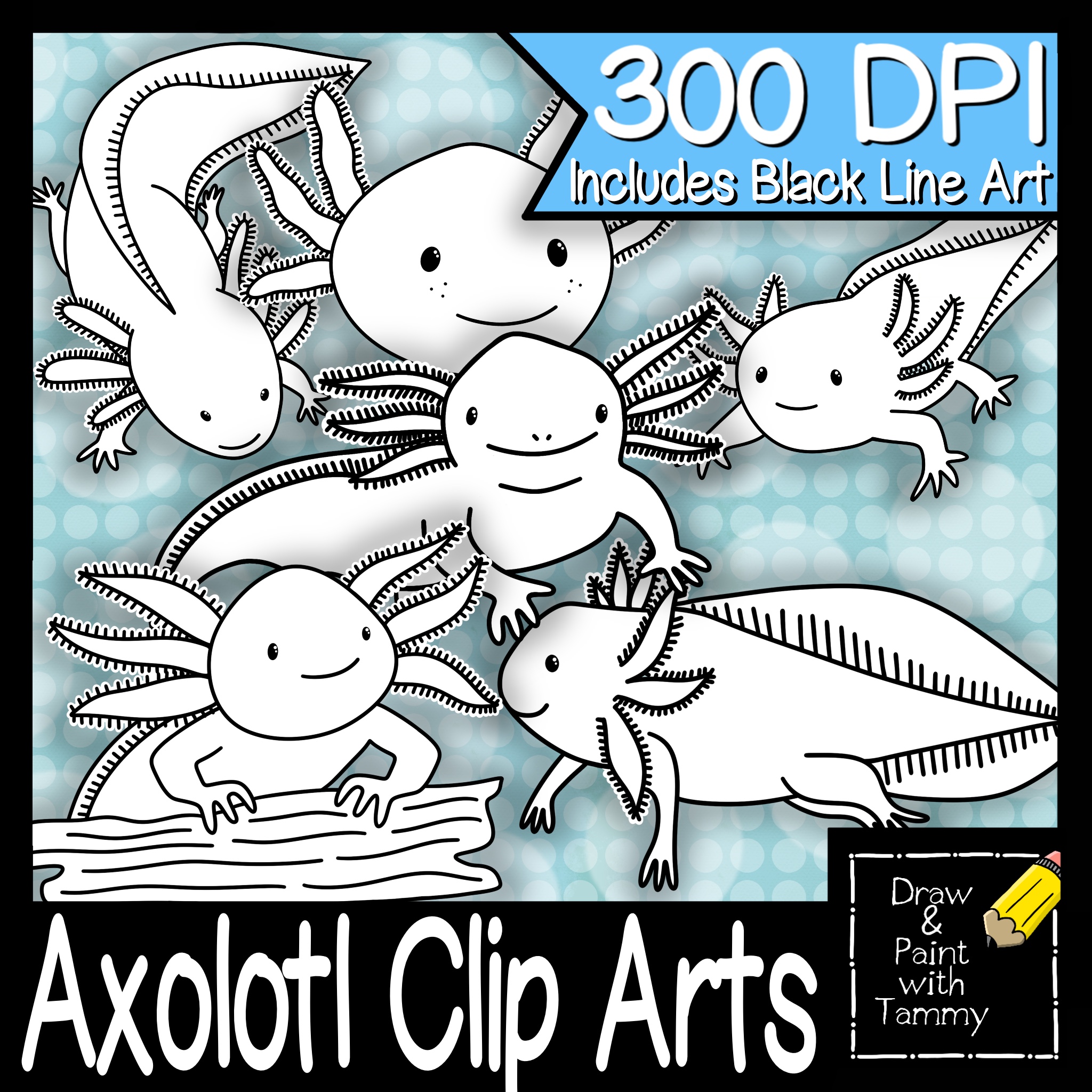 Axolotl clip arts | Made By Teachers