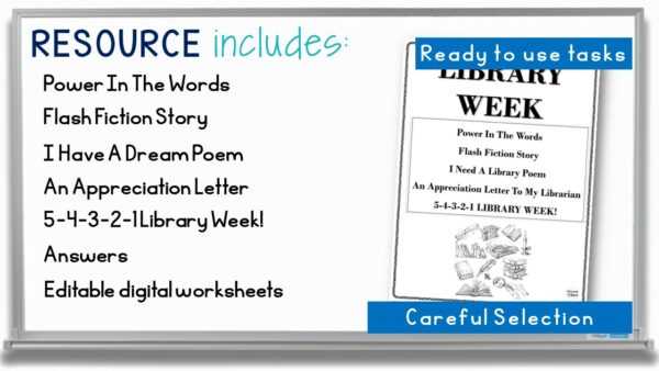 National Library Week 2023 Activities and Bell Ringers Morning Work ...