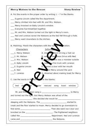 Kate DiCamillo "Mercy Watson to the Rescue" worksheets | Made By Teachers