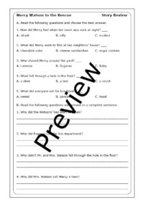 Kate DiCamillo "Mercy Watson to the Rescue" worksheets | Made By Teachers