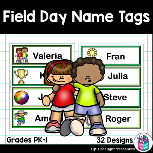Field Day Desk Name Tags - Editable | Made By Teachers