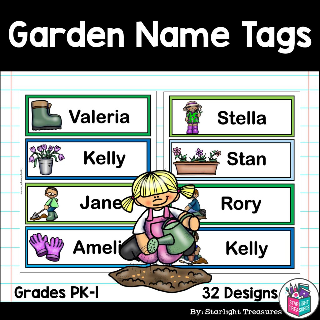 Gardening Desk Name Tags - Editable | Made By Teachers