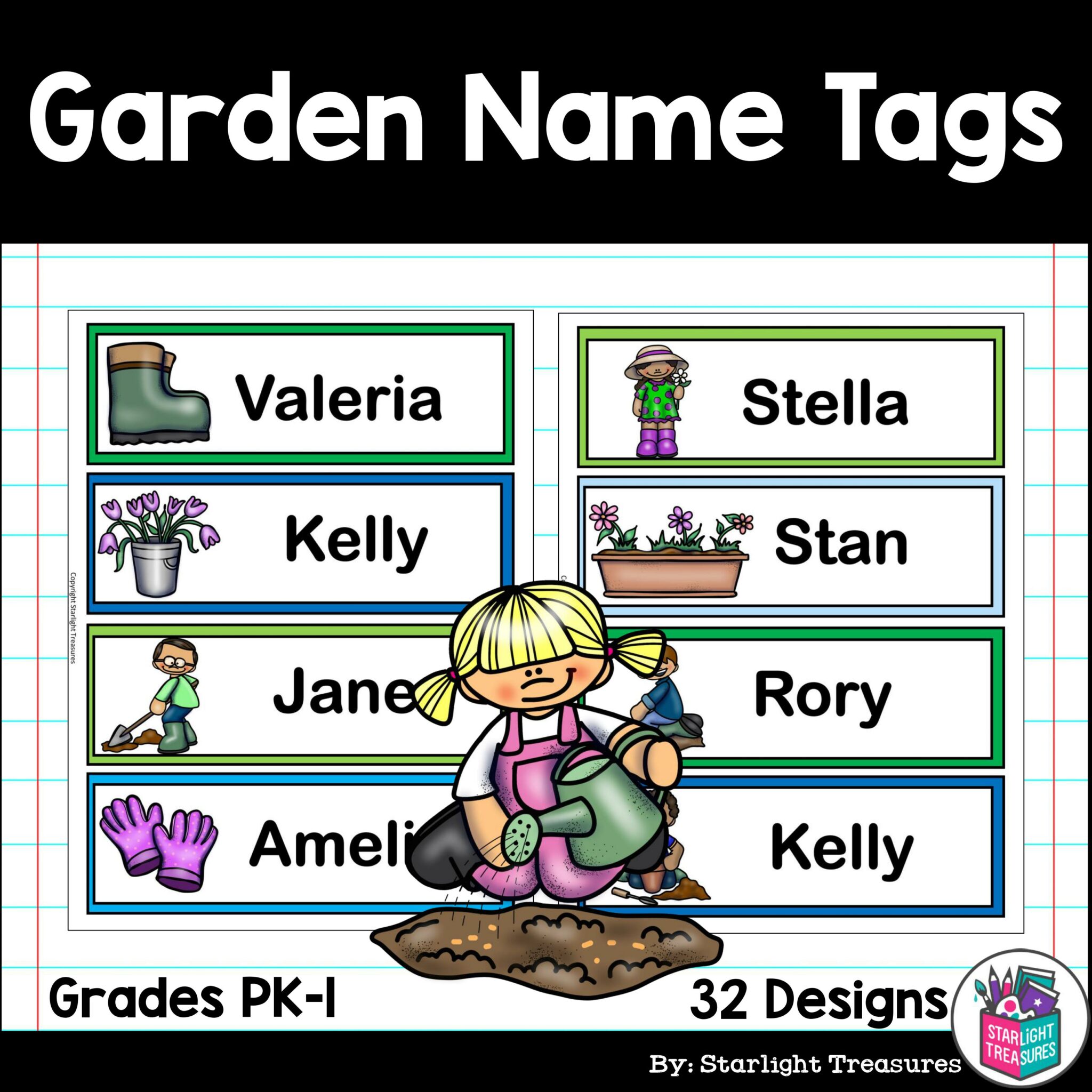 Gardening Desk Name Tags - Editable | Made By Teachers