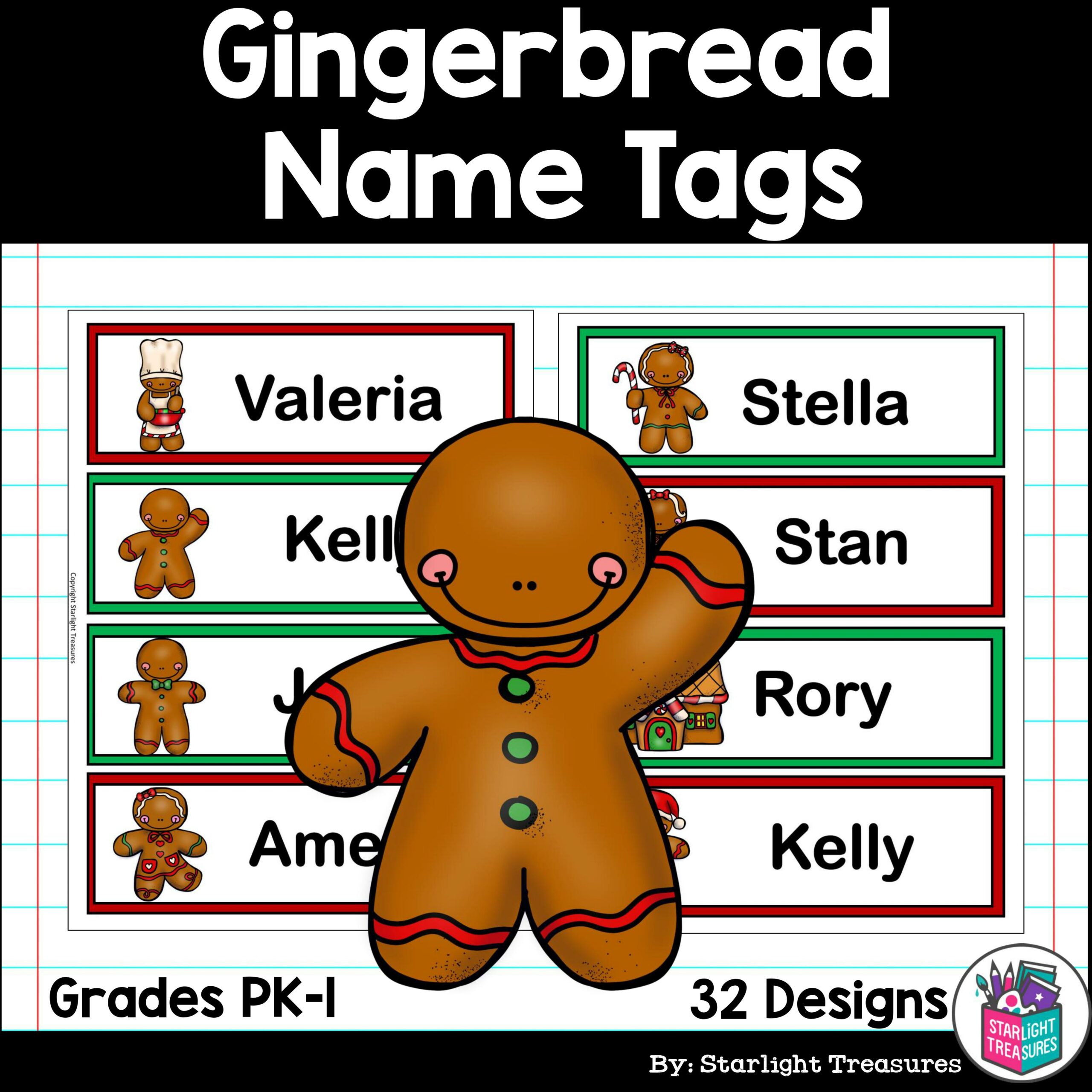 Gingerbread Desk Name Tags - Editable | Made By Teachers