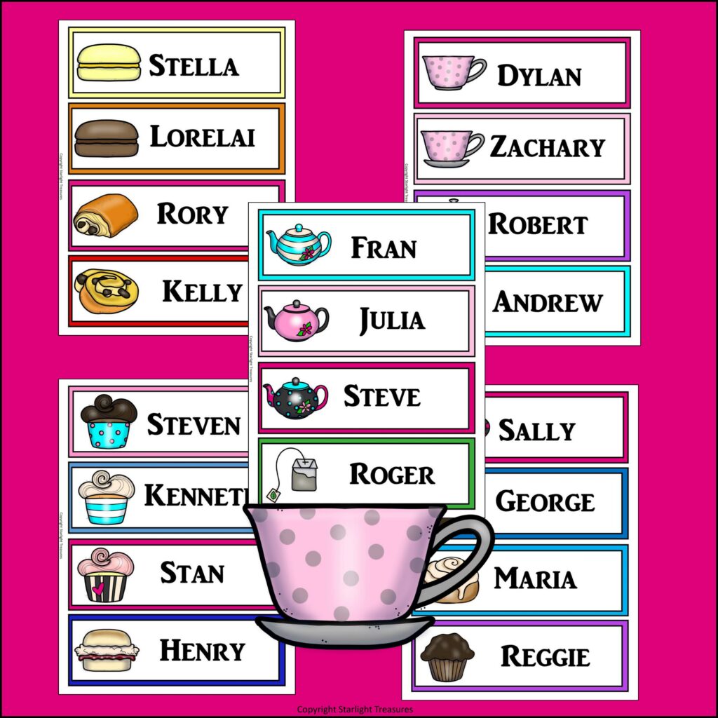Le Cafe Name Tags - Editable | Made By Teachers