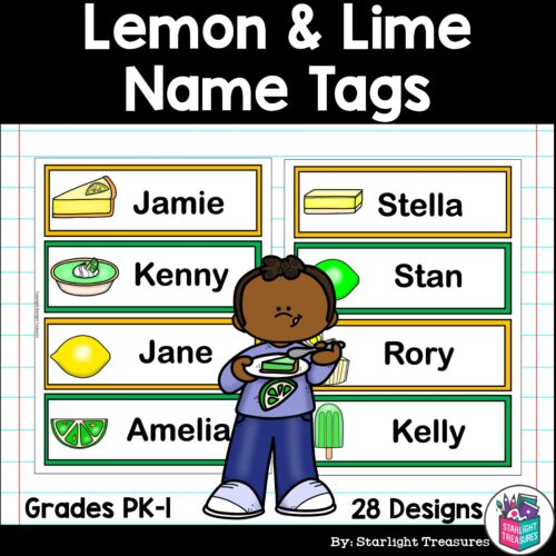 Lemon & Lime Name Tags - Editable | Made By Teachers