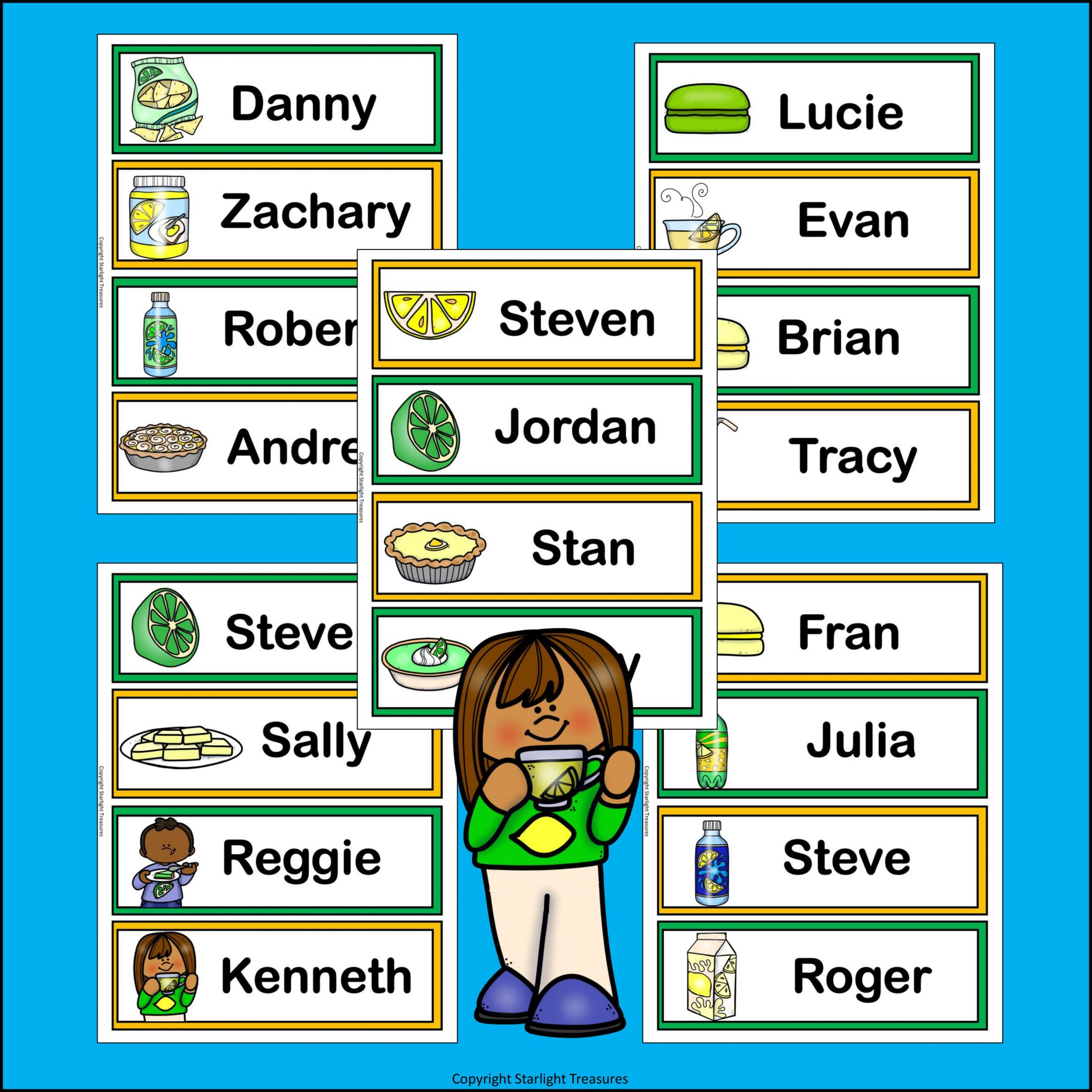 Lemon & Lime Name Tags - Editable | Made By Teachers