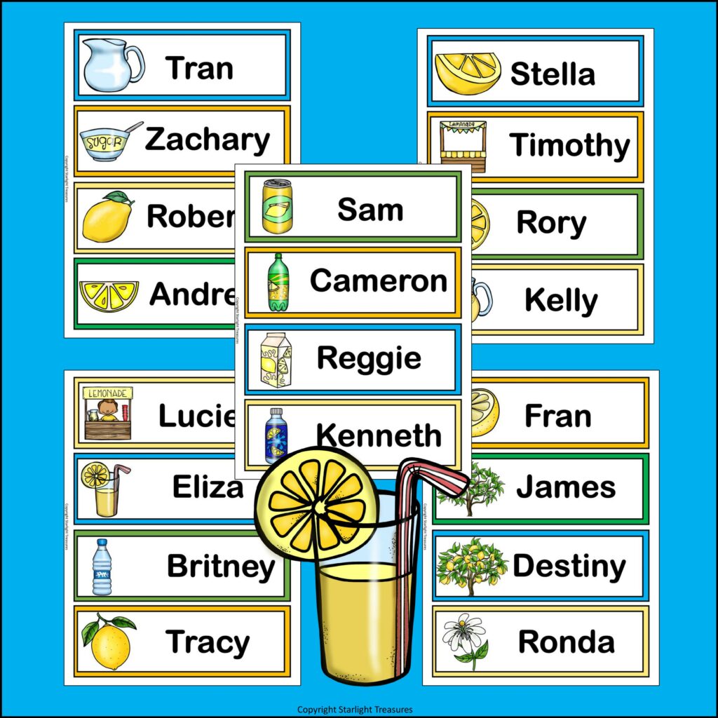 Lemonade Name Tags - Editable | Made By Teachers