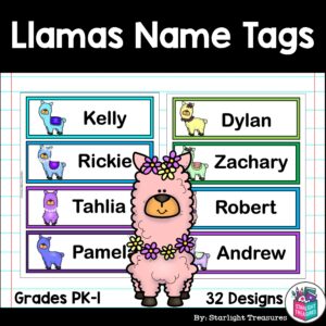 Llamas Name Tags - Editable | Made By Teachers