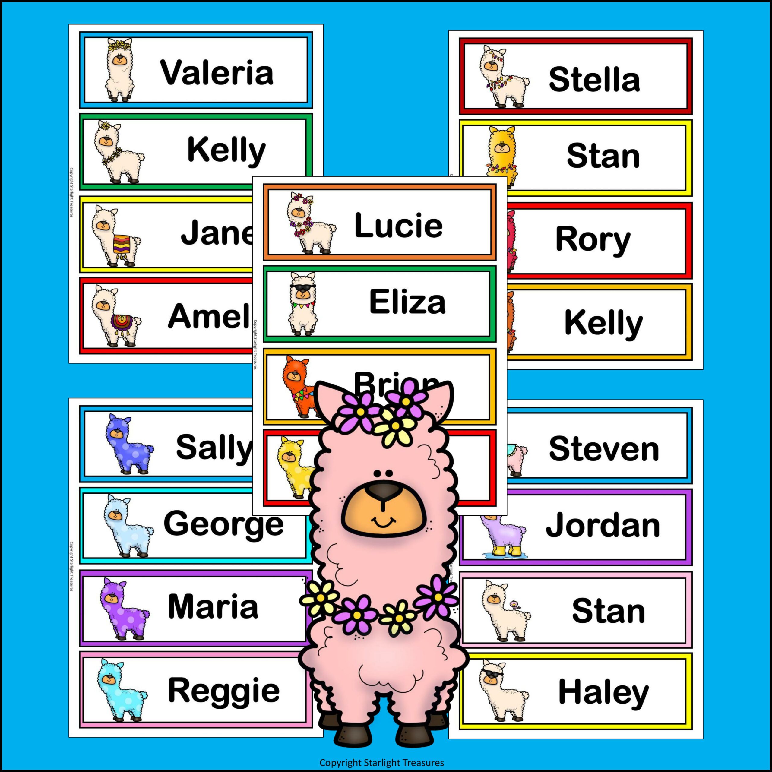 Llamas Name Tags - Editable | Made By Teachers