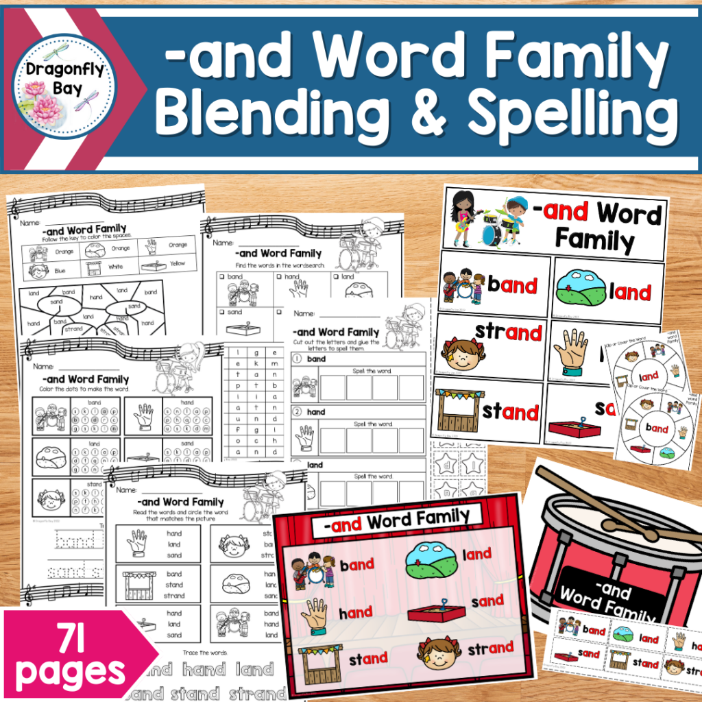 and Short A Word Family Phonics Blending Printable Worksheets and ...