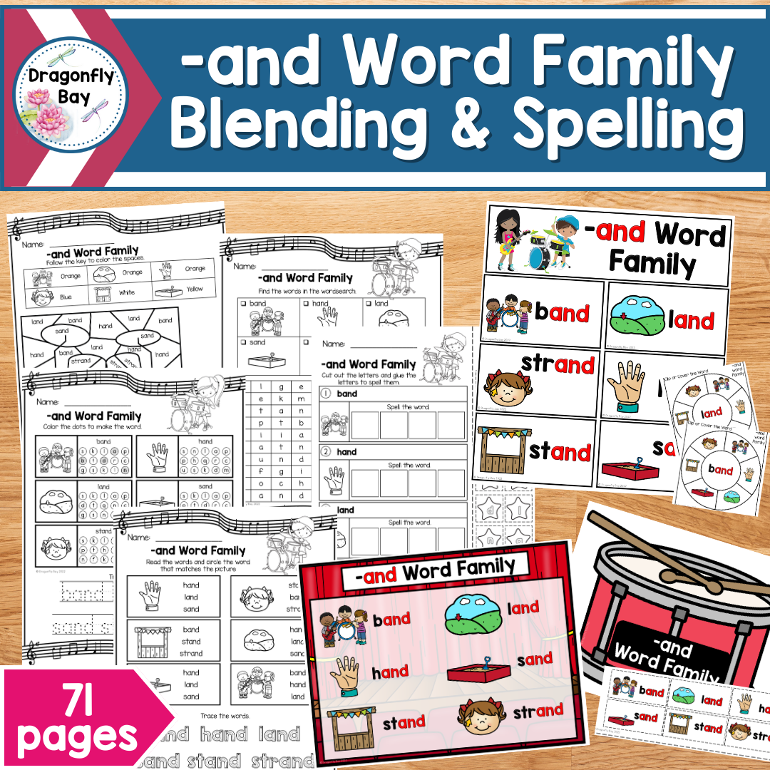 and Short A Word Family Phonics Blending Printable Worksheets and ...