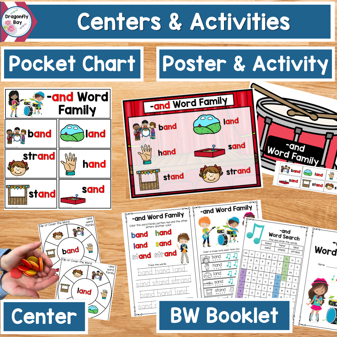 and Short A Word Family Phonics Blending Printable Worksheets and ...