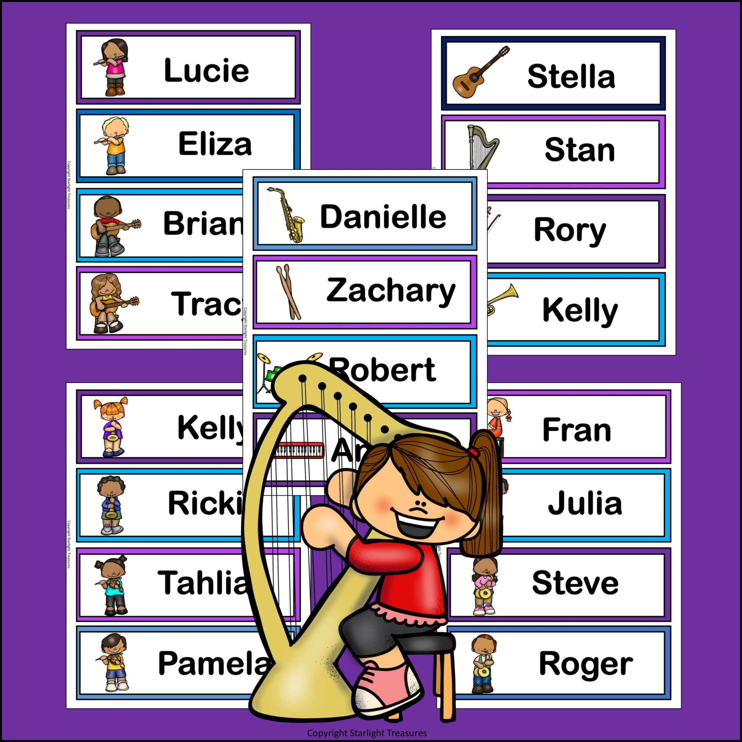 Music Name Tags - Editable | Made By Teachers