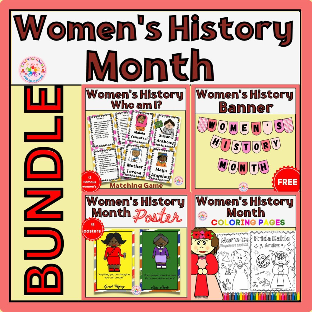 Women's History Month Activities | Bundle bulletin board, Activities ...