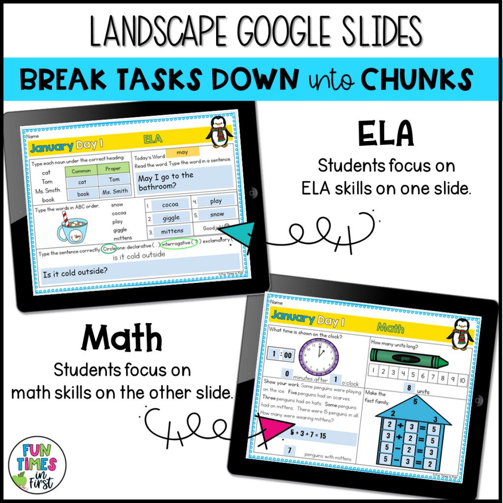 1st Grade January Morning Work - Printable & Digital No Prep Spiral ...