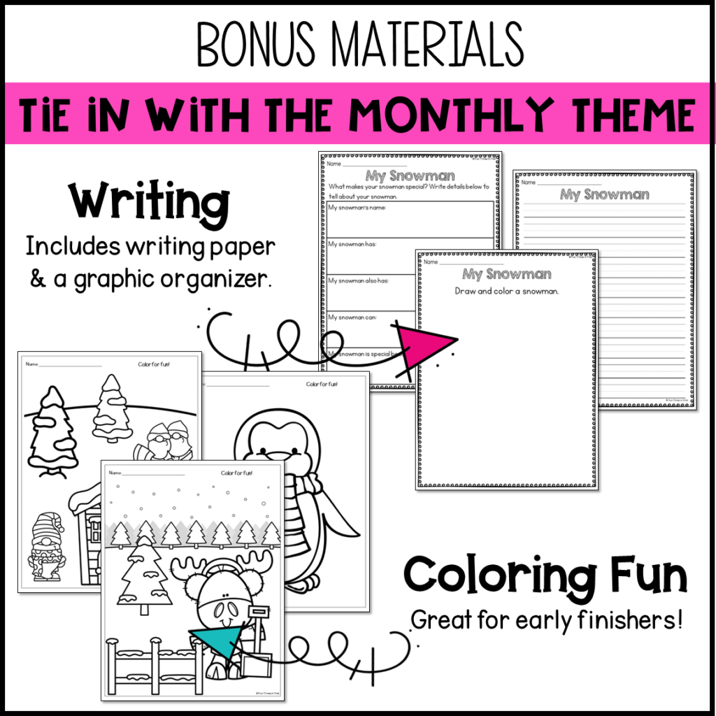 1st Grade January Morning Work - Printable & Digital No Prep Spiral ...