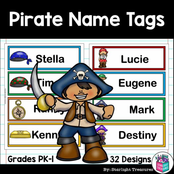 Pirate Name Tags - Editable | Made By Teachers