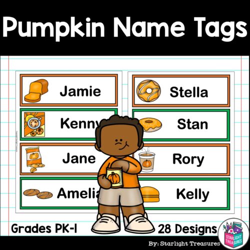 Pumpkin Name Tags - Editable | Made By Teachers