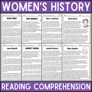 Women's History Month Reading Comprehension BUNDLE | Made By Teachers