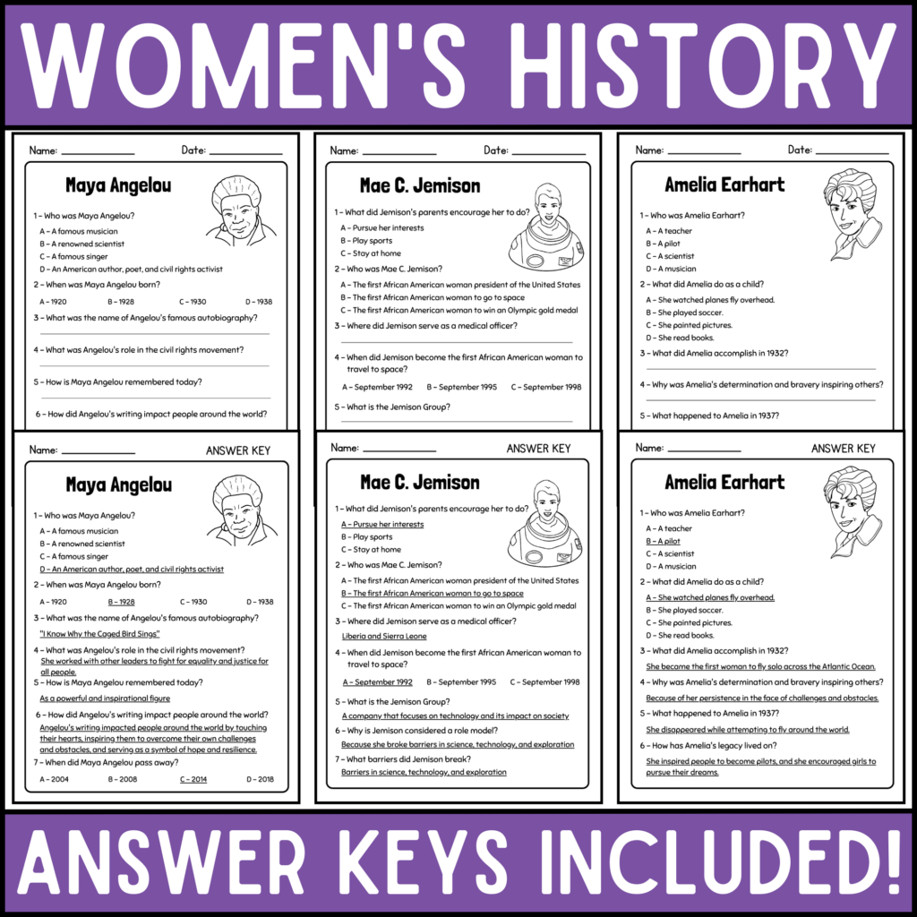 Women's History Month Reading Comprehension BUNDLE | Made By Teachers