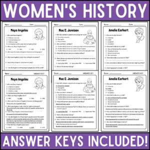 Women's History Month Reading Comprehension BUNDLE | Made By Teachers