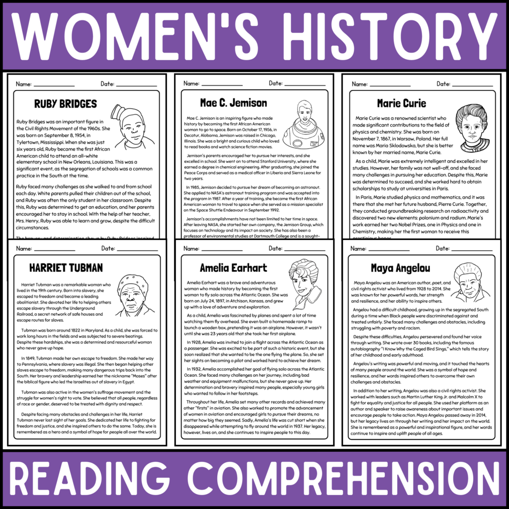 Women's History Month Reading Comprehension BUNDLE | Made By Teachers