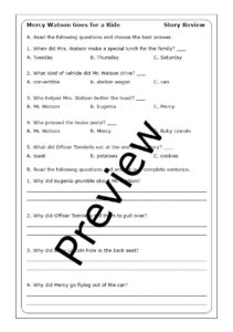 Kate DiCamillo "Mercy Watson Goes for a Ride" worksheets | Made By Teachers
