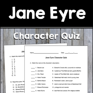 Jane Eyre Character Quiz with Answer Key | Made By Teachers
