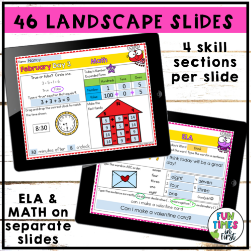 1st Grade February Morning Work - Printable & Digital Spiral Review ...