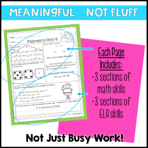 1st Grade February Morning Work - Printable & Digital Spiral Review ...