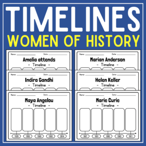 Women of History Timelines Worksheets | Women's History Month ...