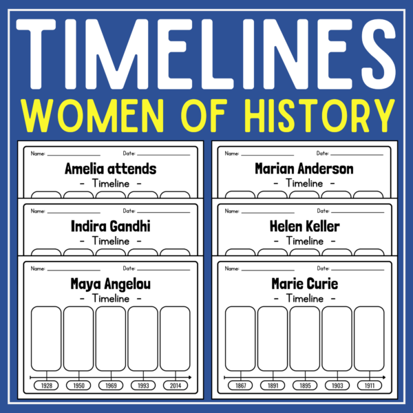 Women of History Timelines Worksheets | Women's History Month ...