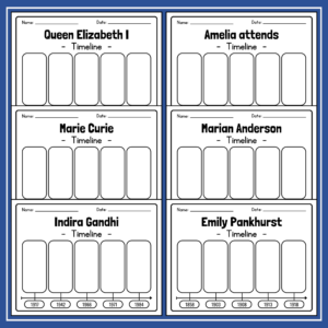 Women of History Timelines Worksheets | Women's History Month ...
