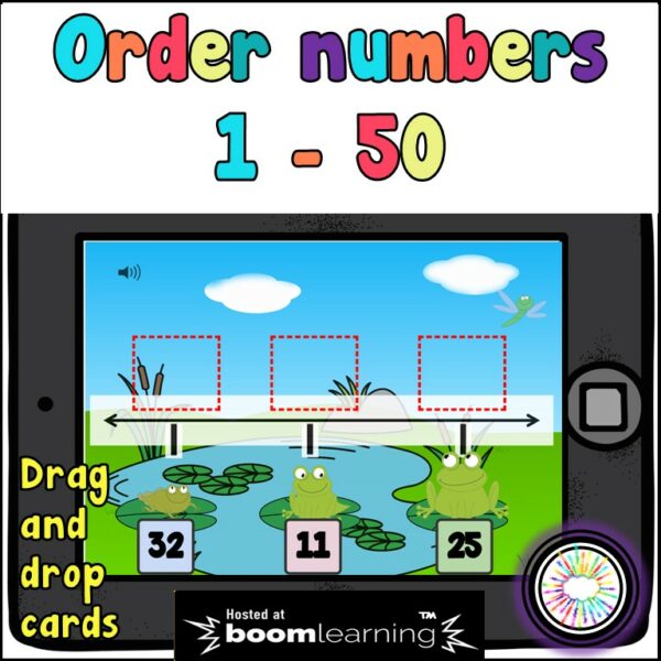 Order Numbers 1 - 50 Boom Cards™ | Digital Task Cards | Made By Teachers