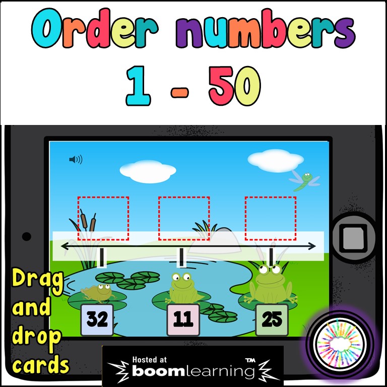 Order Numbers 1 - 50 Boom Cards™ | Digital Task Cards | Made By Teachers