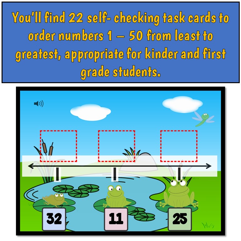 Order Numbers 1 - 50 Boom Cards™ | Digital Task Cards | Made By Teachers