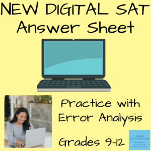 SAT Prep Tutoring Form: New Digital SAT Answer Sheet: Reading, Writing ...