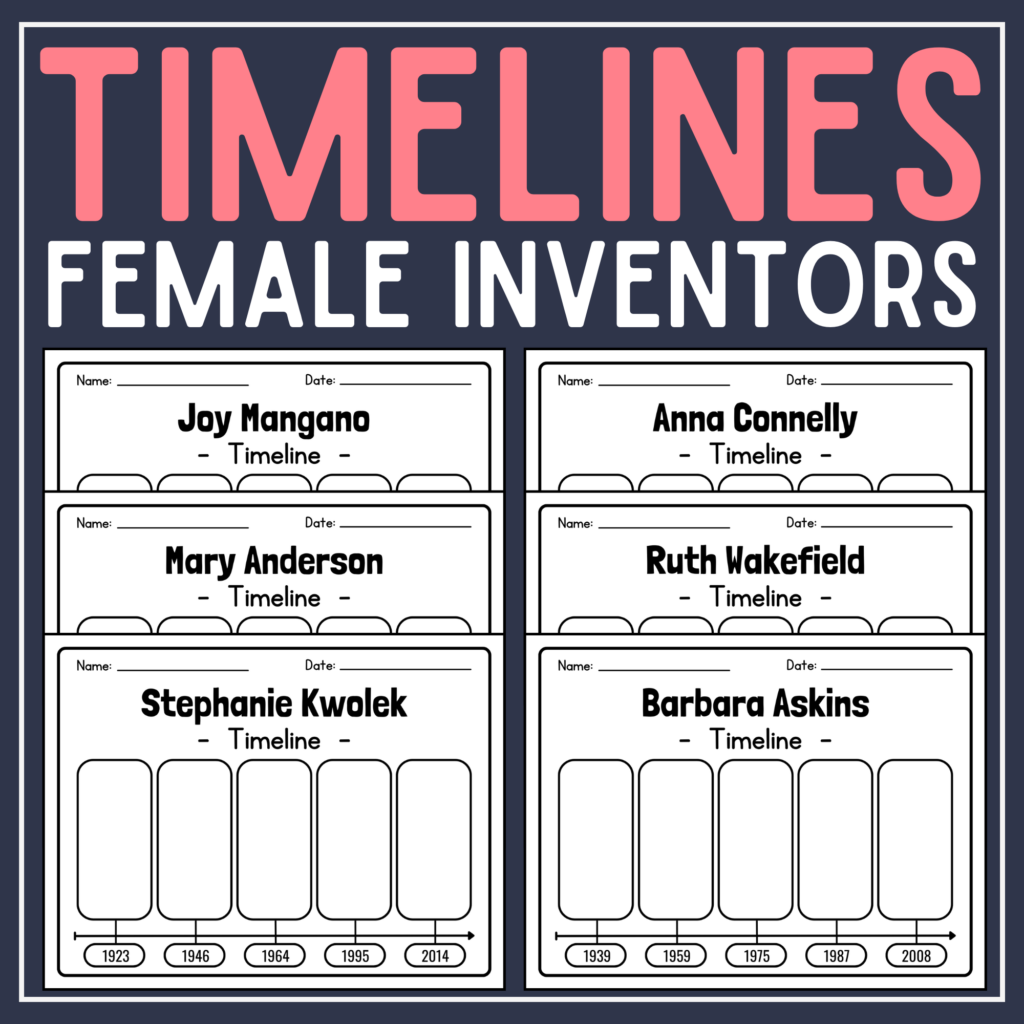 Female Inventors Timelines Worksheets | Women's History Month ...
