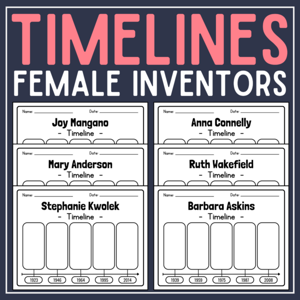 Female Inventors Timelines Worksheets | Women's History Month ...