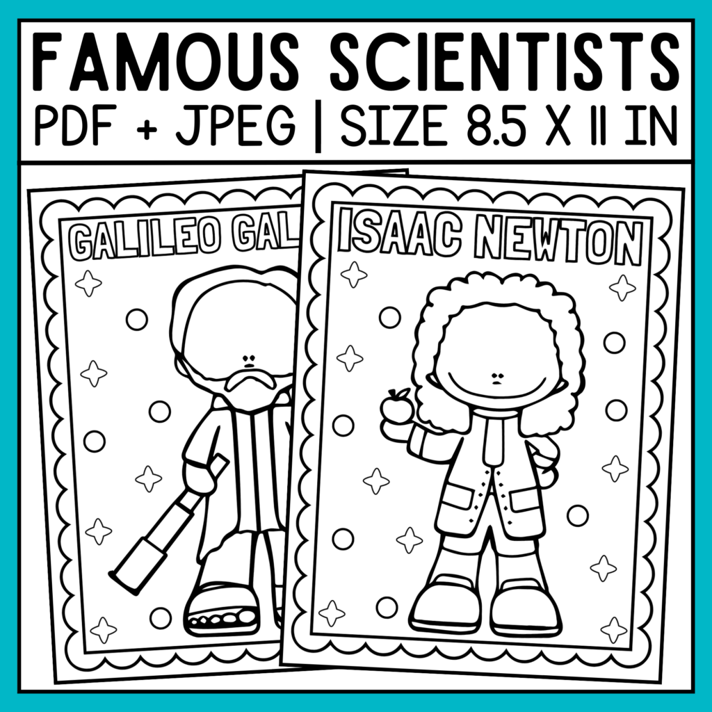 Famous Scientists in History Coloring Pages | Scientists Coloring Pages ...