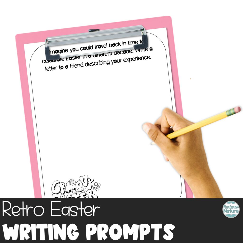 Editable Easter Writing Prompts - Groovy Retro Theme - No Prep April ...