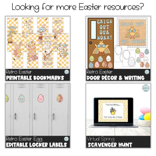 Editable Easter Writing Prompts - Groovy Retro Theme - No Prep April ...