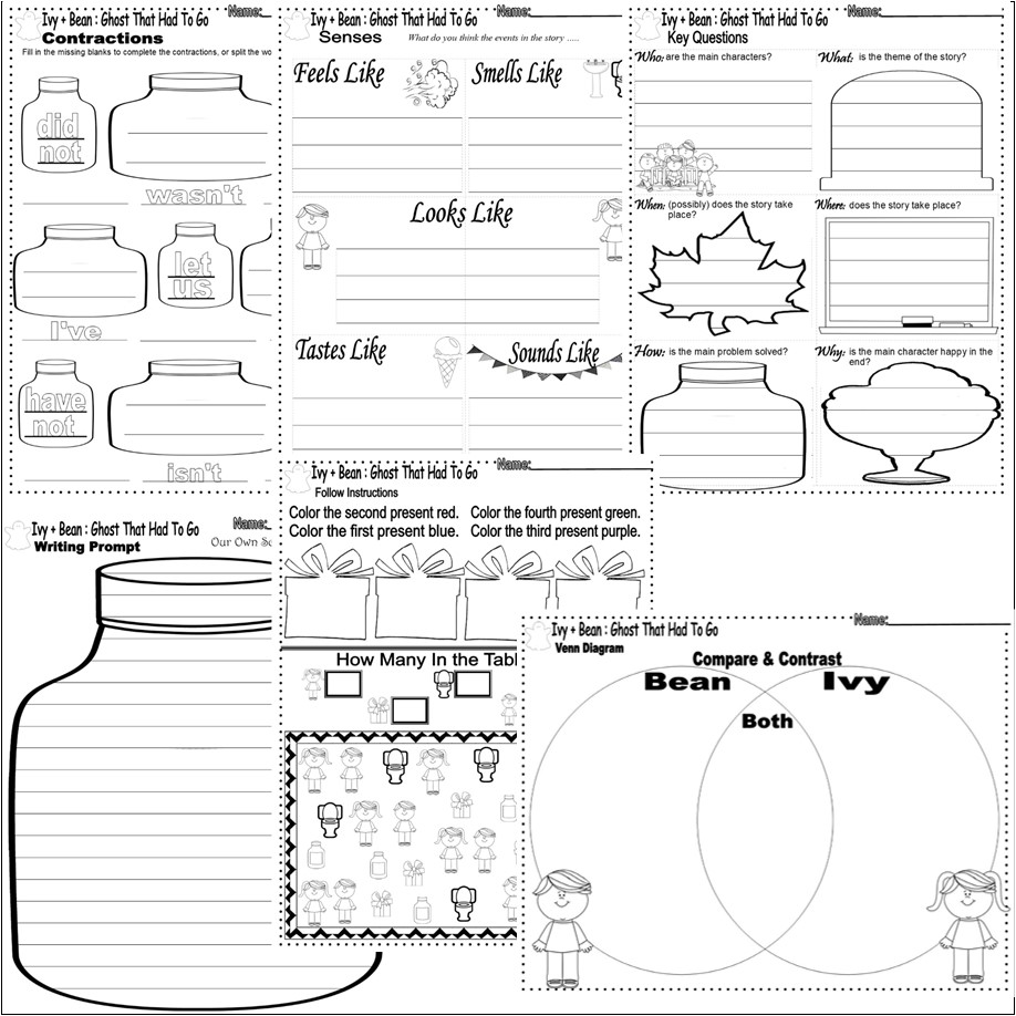 Ivy + Bean Ghost That Had to Go Novel Study Reading Comprehension Book ...