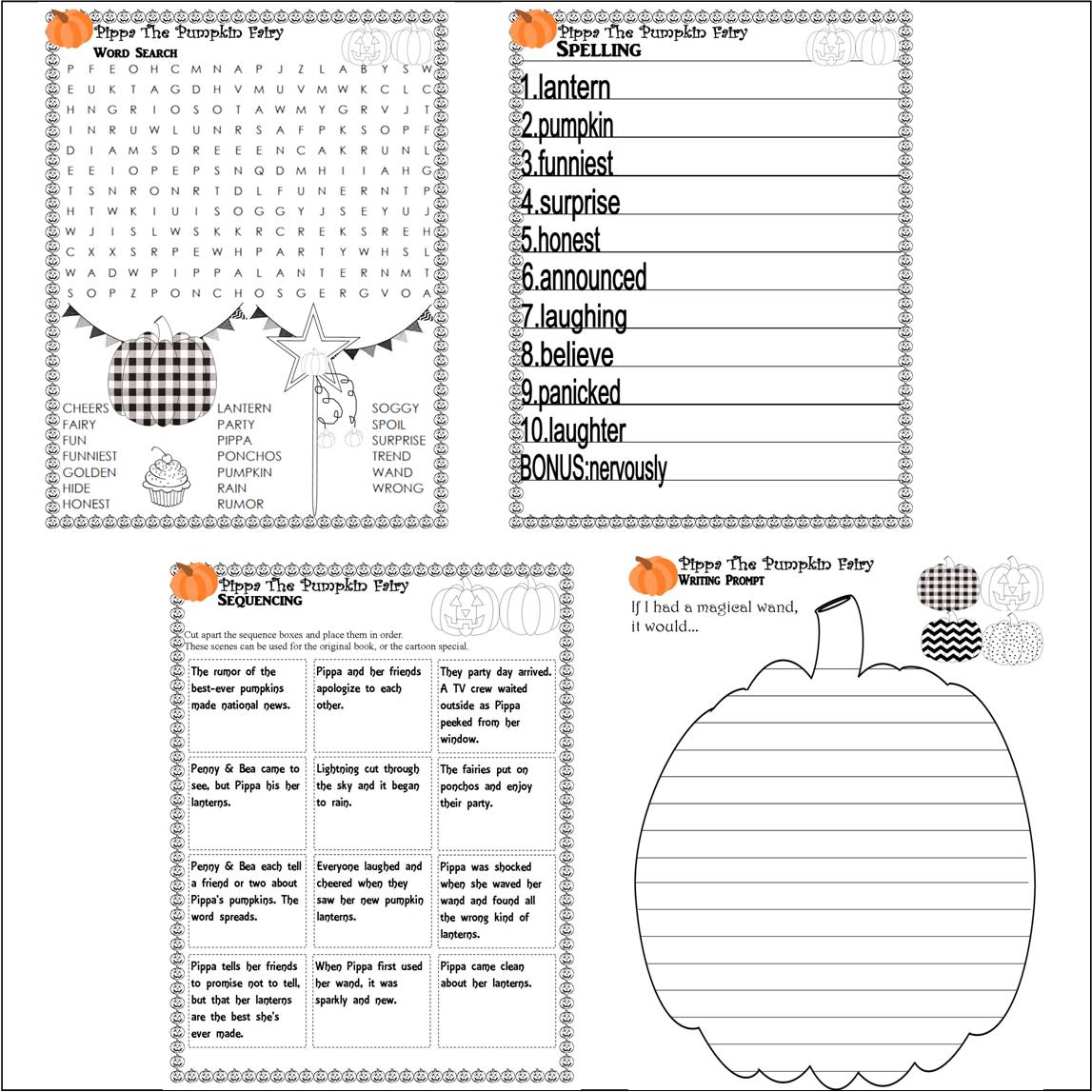 Pippa the Pumpkin Fairy Fall Book Companion Reading Comprehension ...
