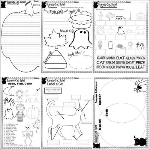 Scaredy-Cat Splat! Halloween Book Study Companion Reading Comprehension ...