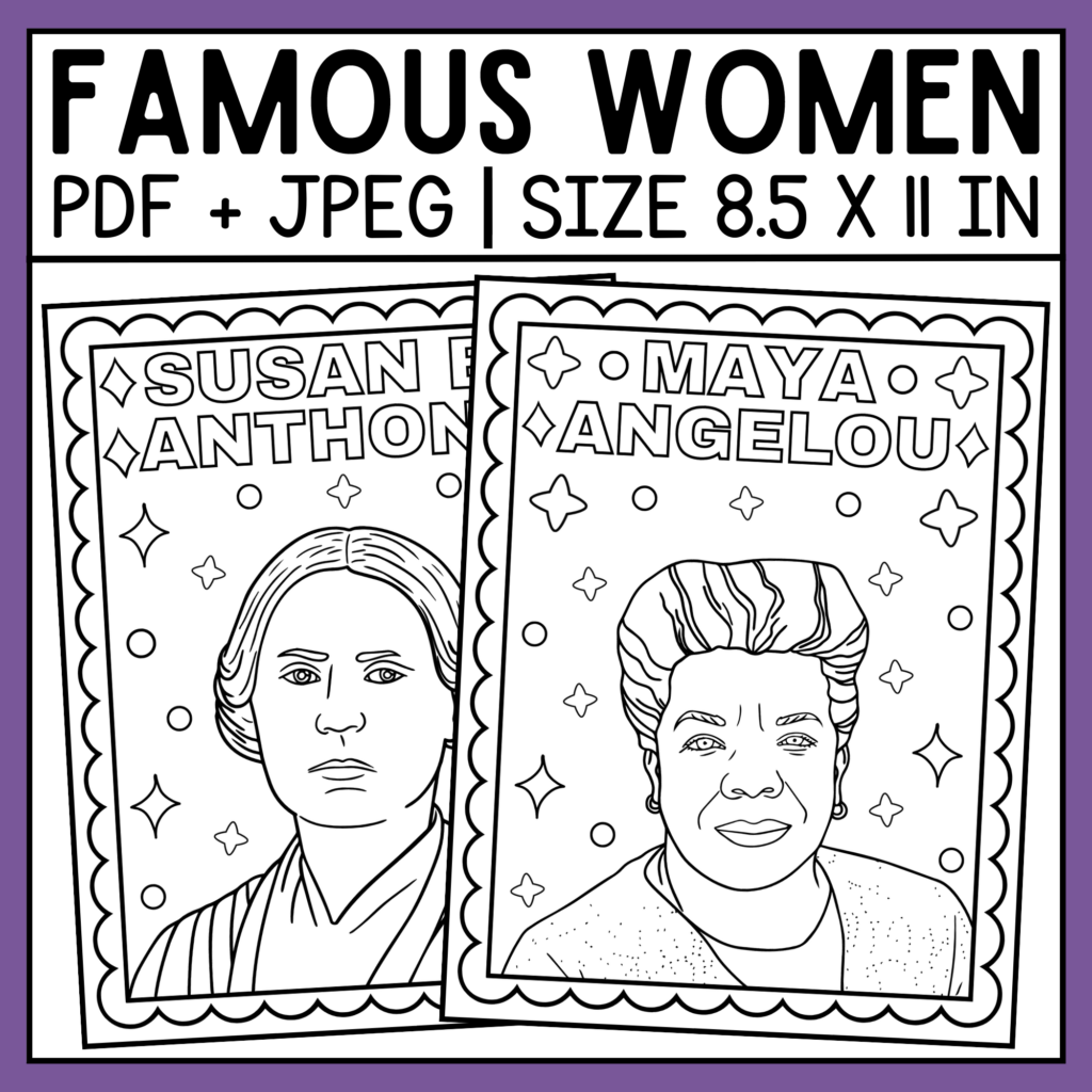 Famous Women Coloring Pages | Women's History Month Coloring Pages ...